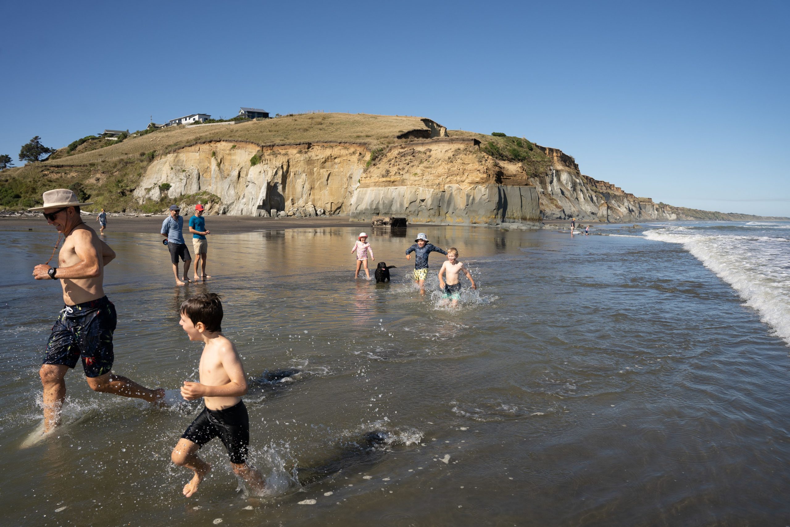 Beautiful wild beaches along Whanganui coast.